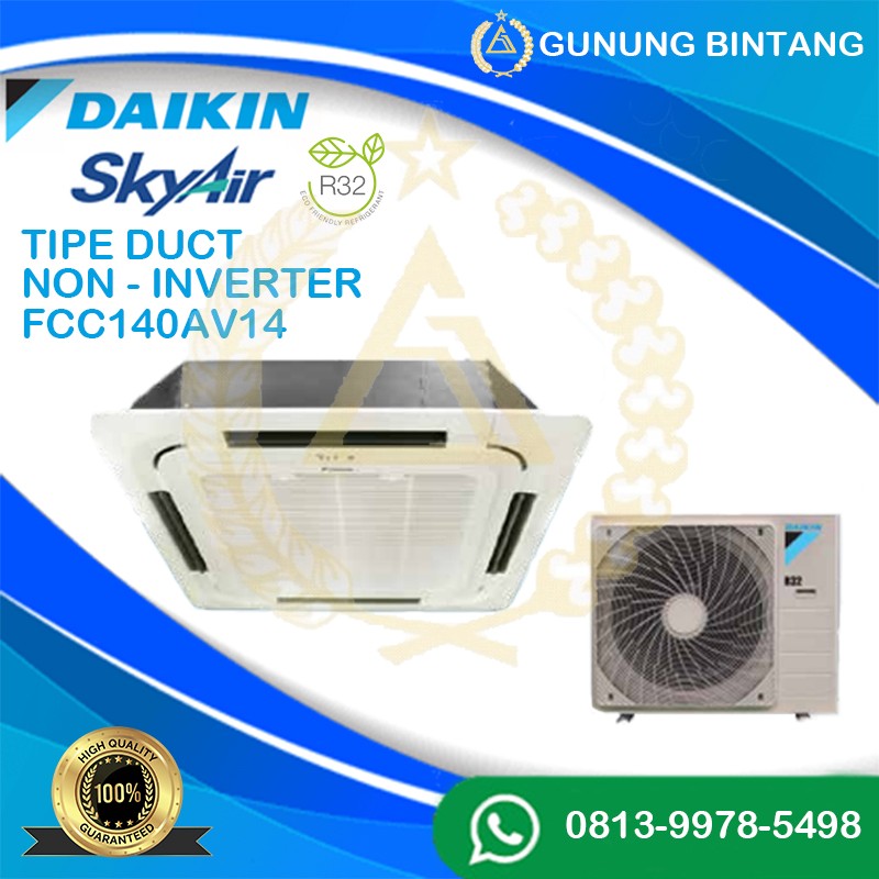 DAIKIN FCC140AV14 AC CASSETTE 6 PK NON INVERTER SKY AIR SERIES 3 PHASE ...