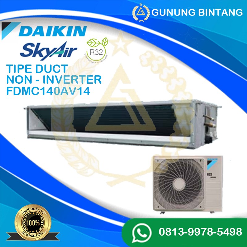 DAIKIN FDMC140AV14 AC DUCT TIPE 6 PK NON INVERTER SKY AIR - REMOTE ...